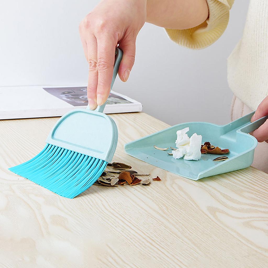 Buy Small Broom Dustpan Set Home Desktop Cleaning Desk Cleaning Garbage ...
