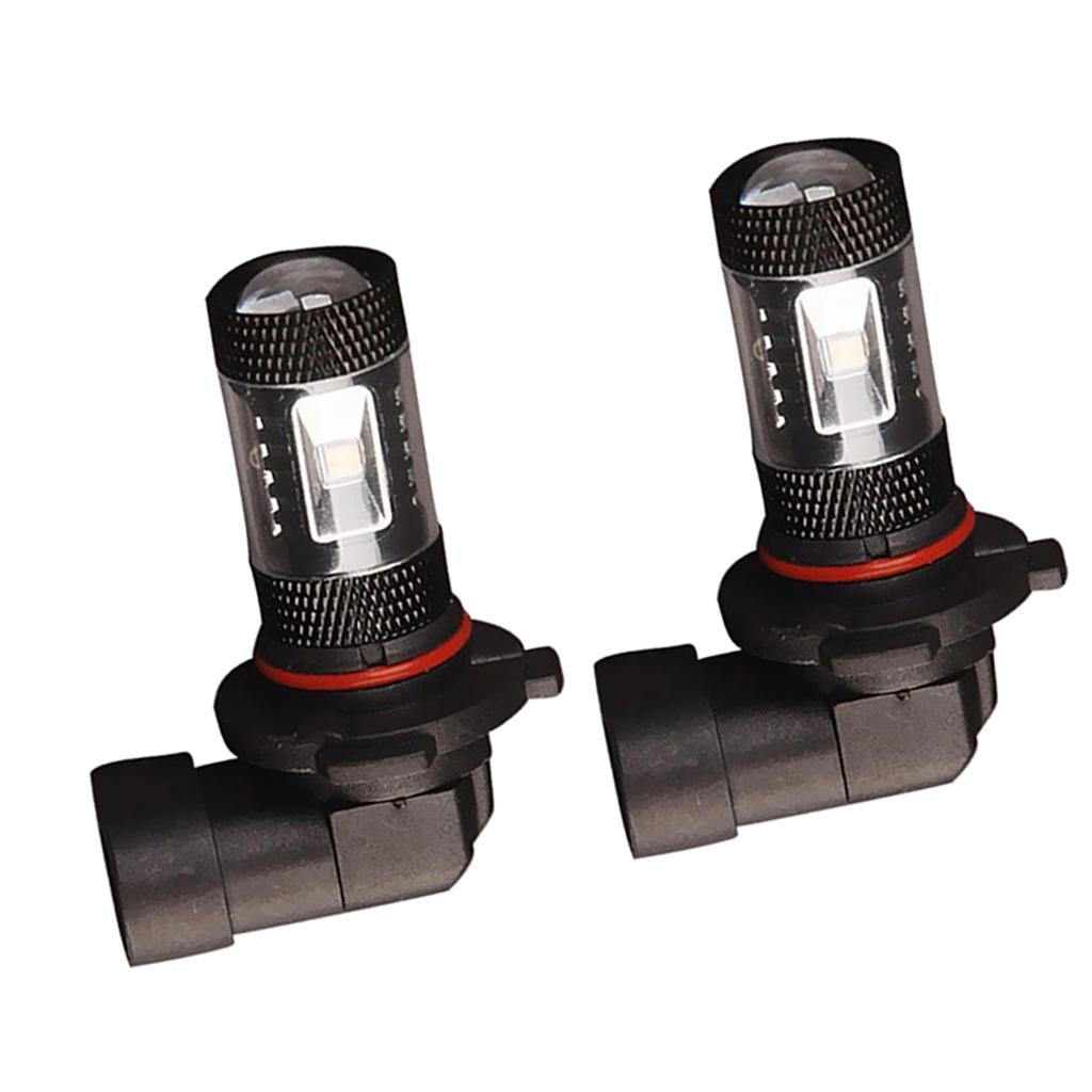 2x High Power 9145 9140 H10 7000K LED Driving DRL Fog Light 30W Bulb ...