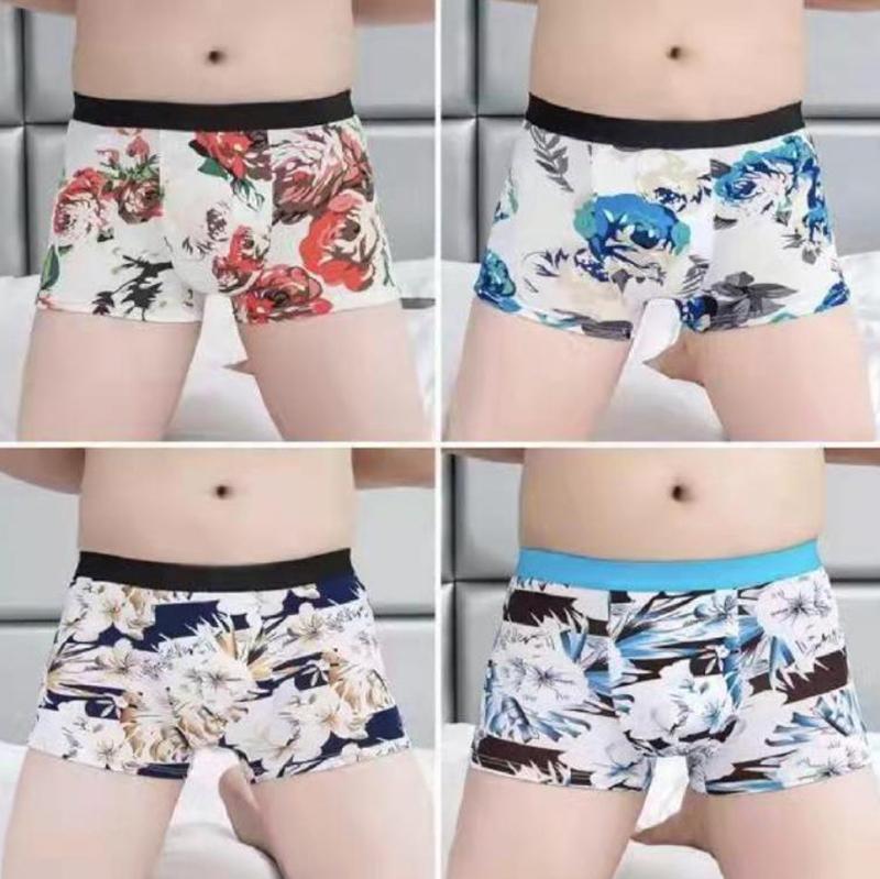 Buy WTEMPO 4Pcs Men Underwear U Convex Underpants Soft and Comfortable ...