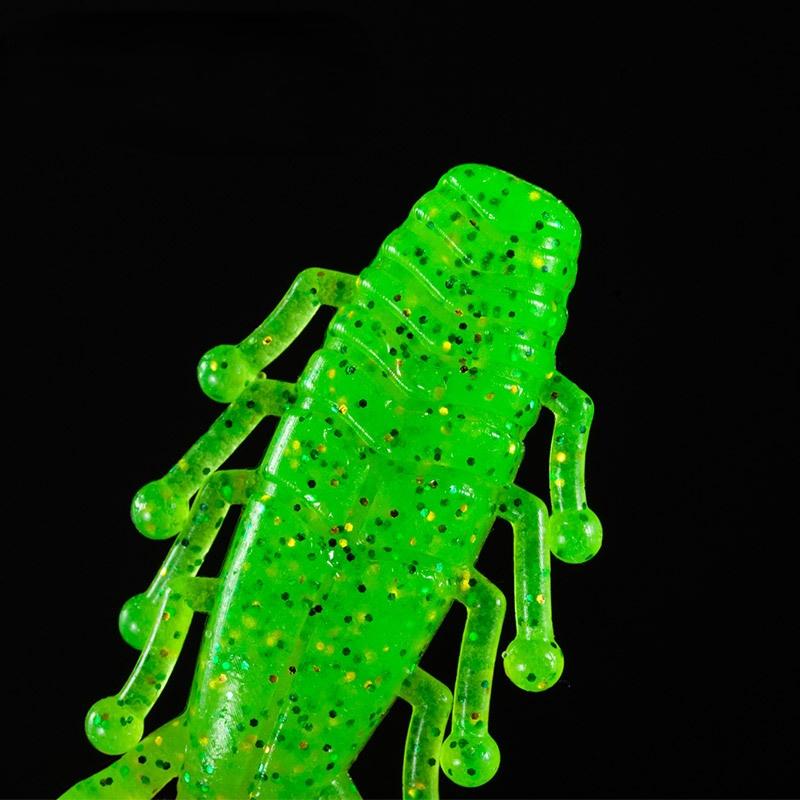 Buy 100Pcs Artificial Pattern Soft Lure Double Tail Water Repellent ...