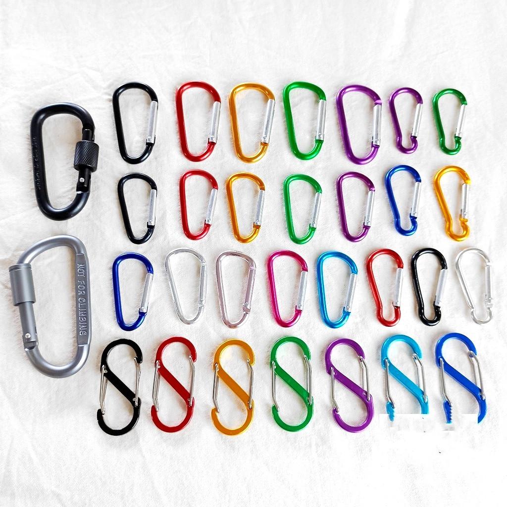Carabiner Small ZEINZE Carabiner Clip 3" Aluminum D-Ring Spring Loaded ...