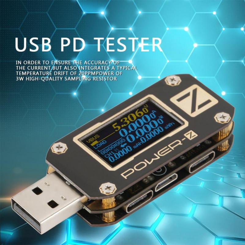 USB PD QC Tester Spannung Strom Ripple Dual Typ-C Meter KM001 Testgerät ...