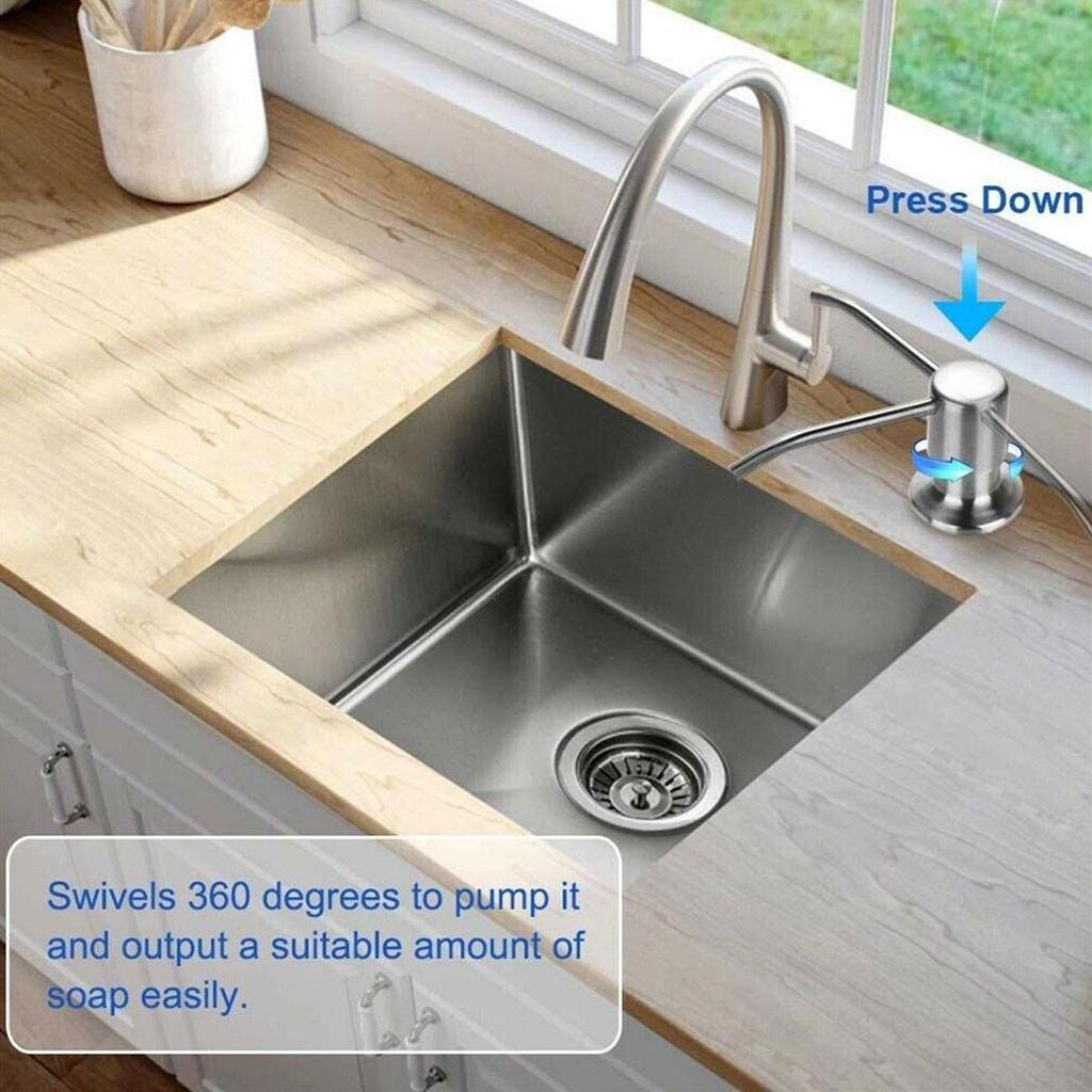 Buy Steel Soap Dispenser Extension Tube Kit Kitchen Sink Hand Press ...