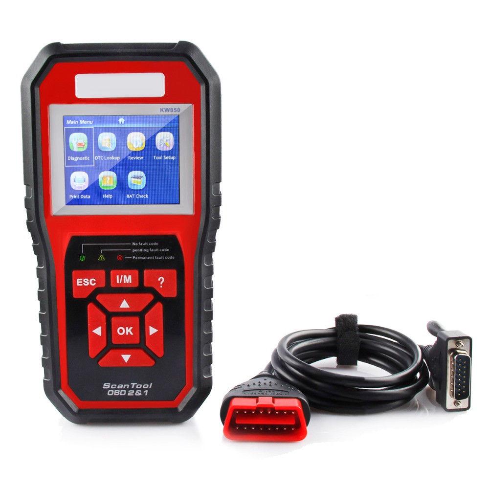 ODB OBD2 Auto Car Diagnostic Tool Scanner KW850 Automotive Code Reader ...