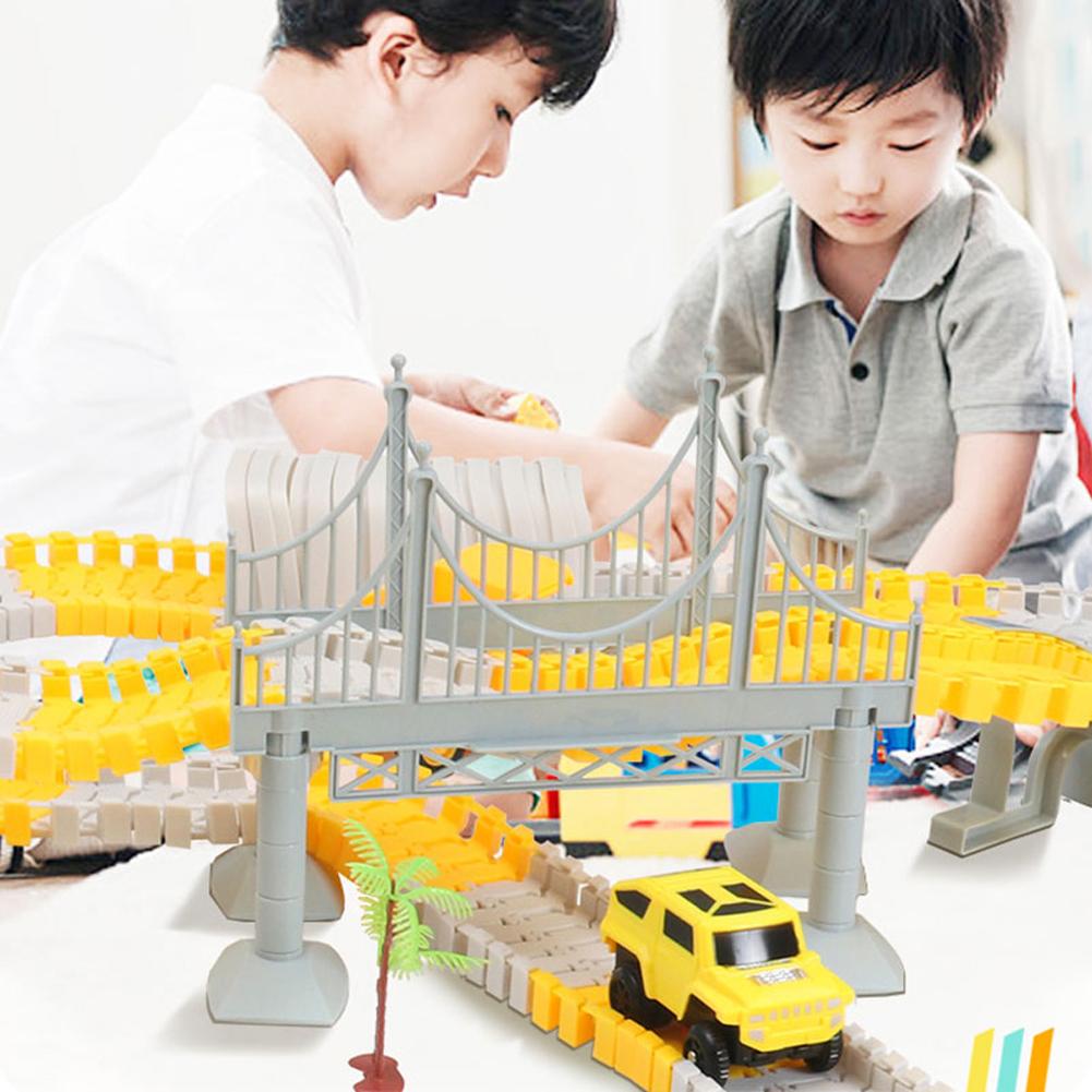 Cheap DIY Building Track Toys Set Flexible Building Racing Track Safe ...