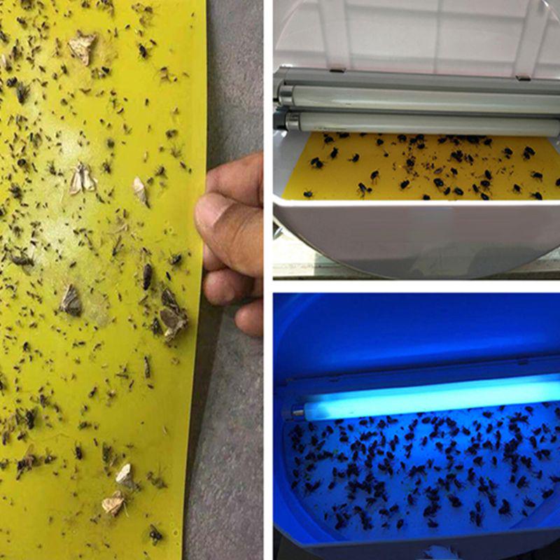 Yellow Sticky Glue Paper for Mosquito Lamp Strong Flies Insect Killer ...