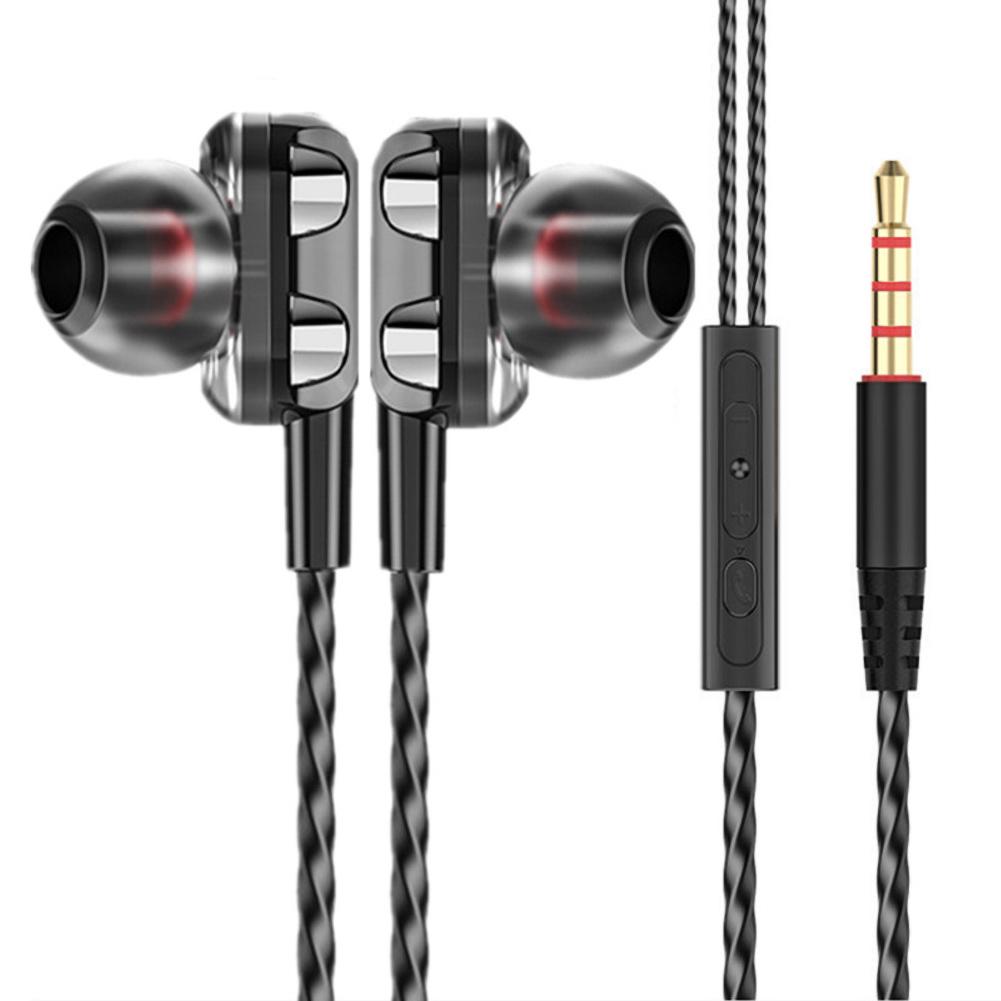 Buy Universal Dual Moving Coil In-Ear Wired HiFi Music Earphone Headset ...