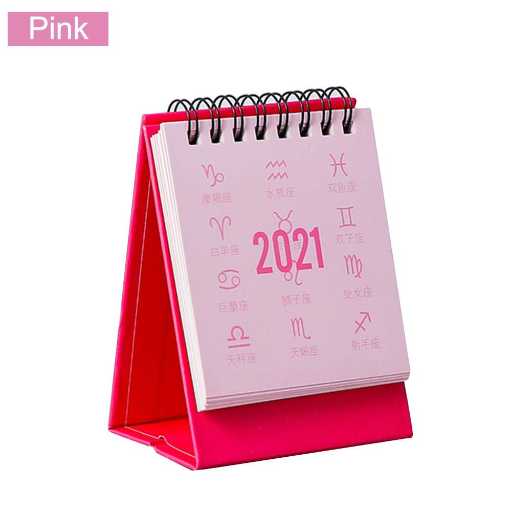 Buy 2021 Mini Desktop Calendar Foldable Triangular Desk Notebook for ...