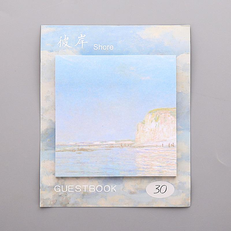 Oil Painting Simple Note Paper Color Message Note Can Tear Note Book ...