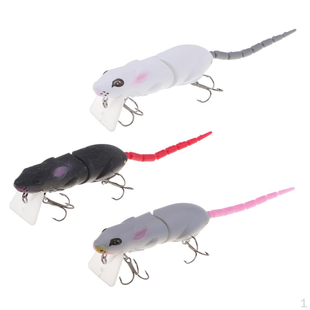 Buy 3pcs Hollow Body Mice Rat Lures Topwater Fishing Lures Bass Baits ...
