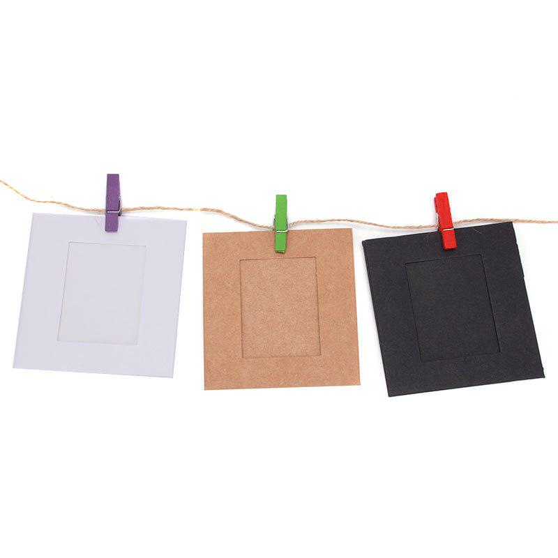 Buy 10X Paper Photo Frame Picture Hanging Album Frame Gallery Hemp Rope ...