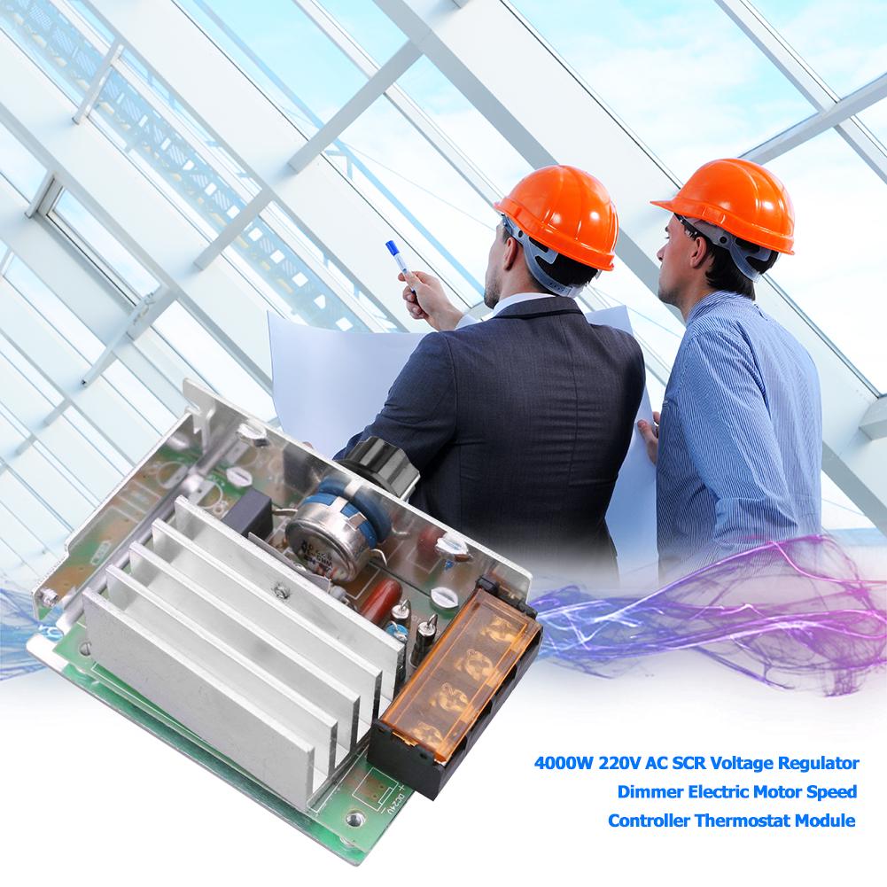 Buy 4000W 220V AC SCR Voltage Regulator Dimmer Electric Motor Speed ...