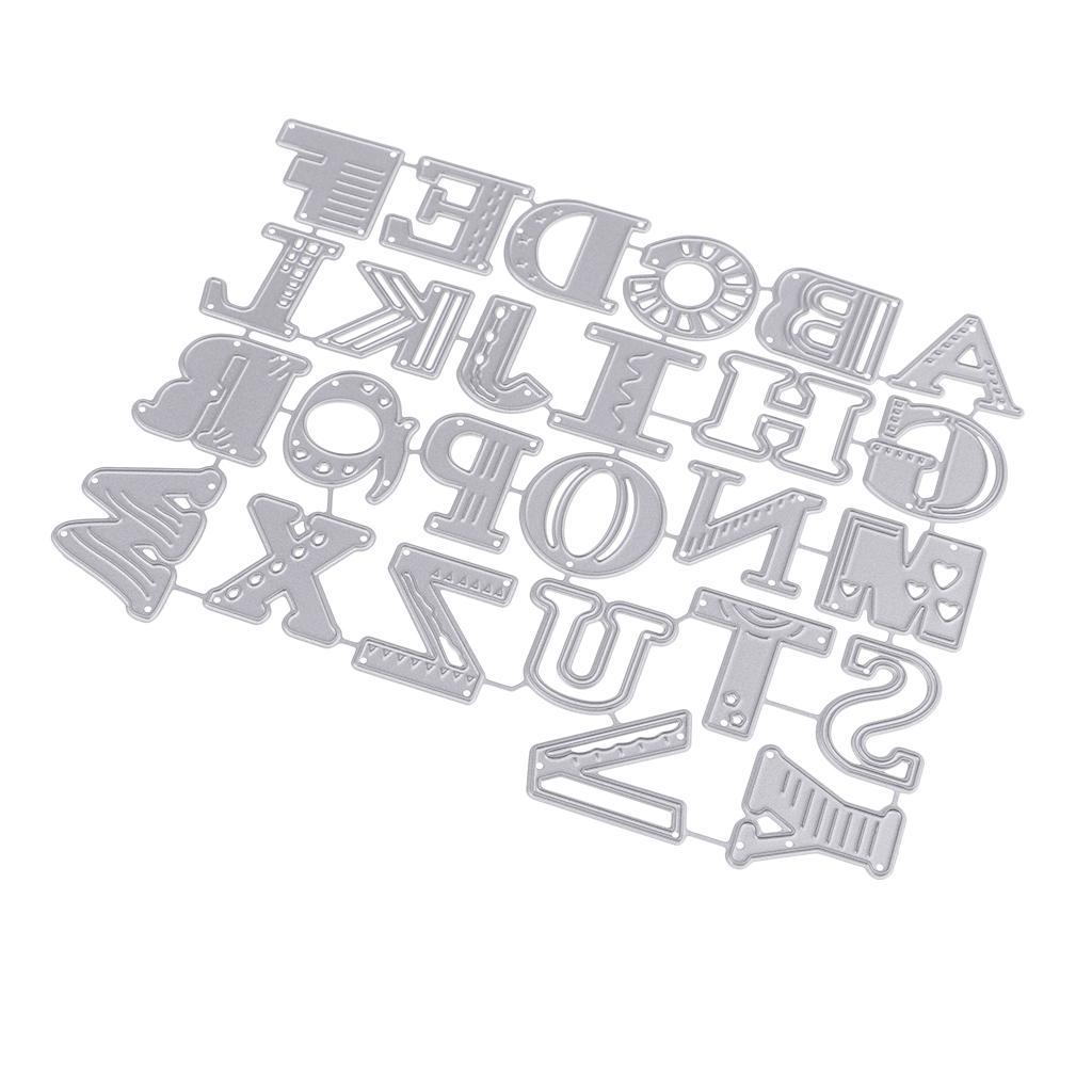 Buy 26 Alphabet Letters Die Cutting Dies Stencil for DIY Scrapbook ...