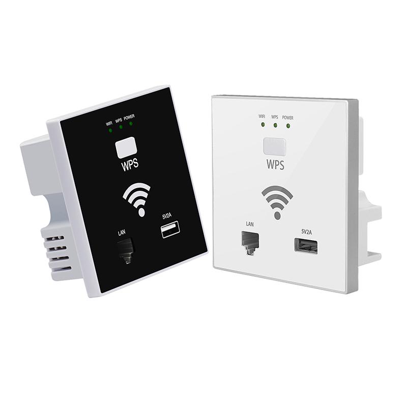 Buy Wall Wifi Router 300Mbps Access Point Wireless Socket Ap With Rj45 ...