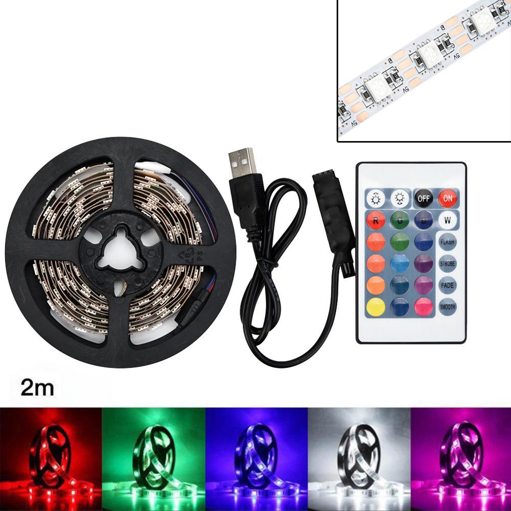 Buy 1 Set USB Powered DC 5V LED Color Rainbow Strip Light 30leds/m 5050 ...