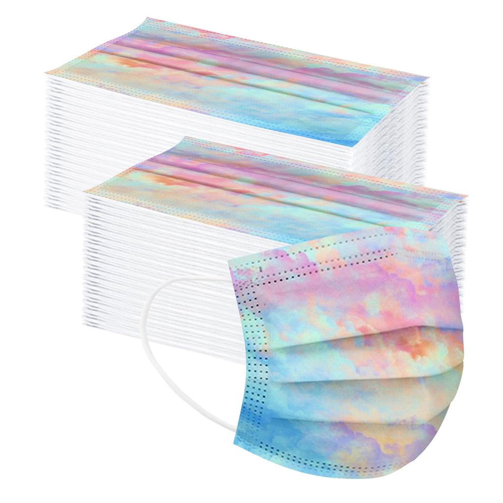 Buy Kids Disposable Face_Mask Starry_Sky Gradient Colorful Printed Face ...