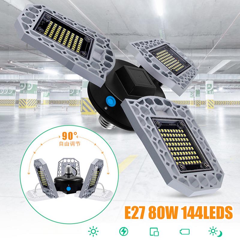 1PC Portable 360 Degree Deformable Ceiling Light Three-Leaf Deformation ...