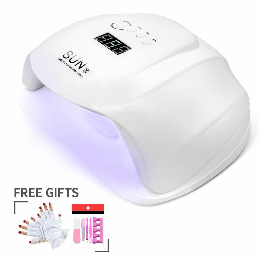 Buy 54W Led Induction UV Gel Nail Dryer Lamp Curing Gel Polish Nail Art ...