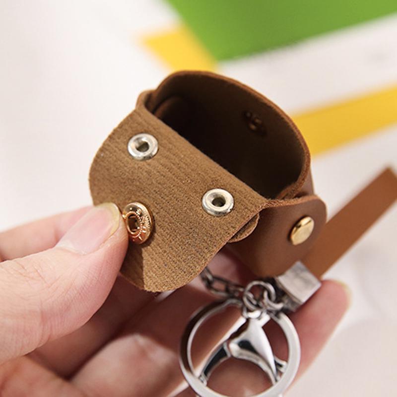 Buy 1pc Purse Keychain Key Ring Leather Storage Practical Protable Coin ...
