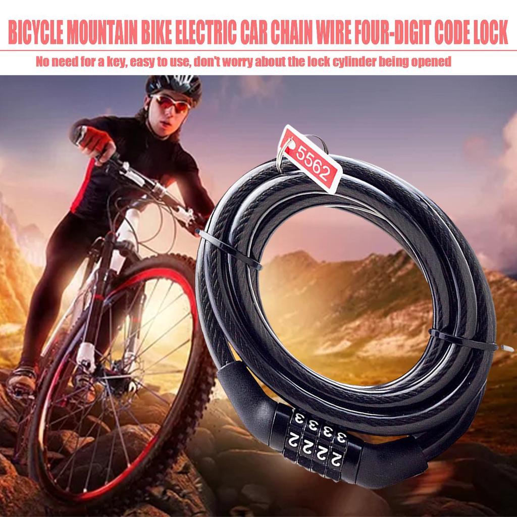 Buy Ysli Bicycle Mountain Bike Electric Car Chain Wire Four-digit Code ...