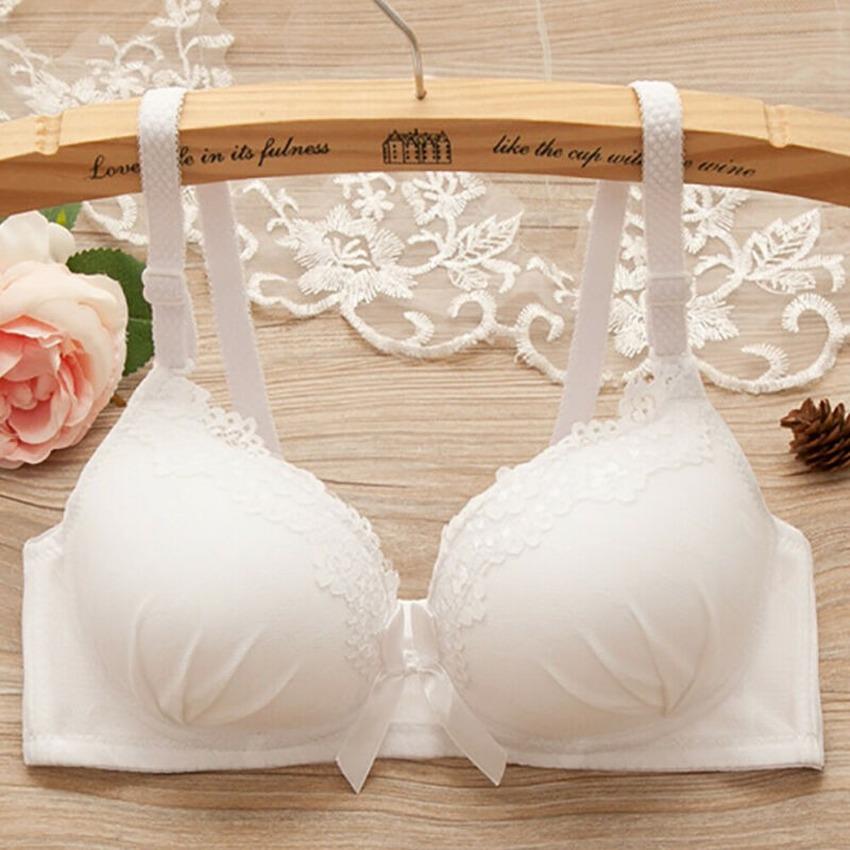 Buy Bras for Women Brassiere Push Up Bra Padded Bow Breathable Soft ...