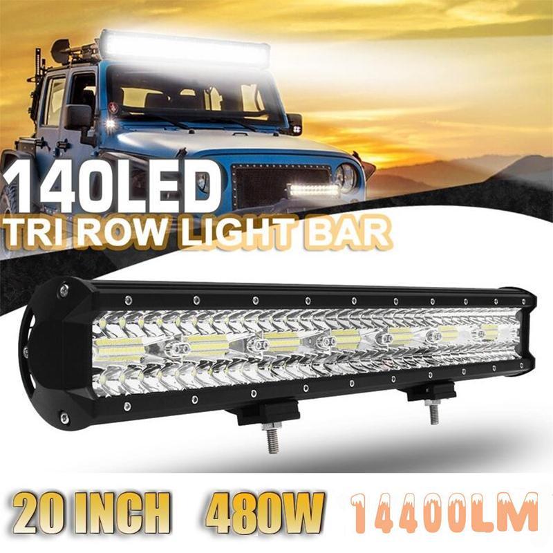 Buy 20 Inch 480W 14400LM LED Work Light Bar Flood Spot Combo Driving ...