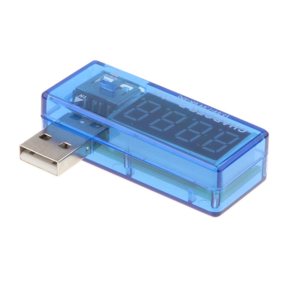 USB Charger Port Power Output voltage volt Current Tester Identify Blue ...
