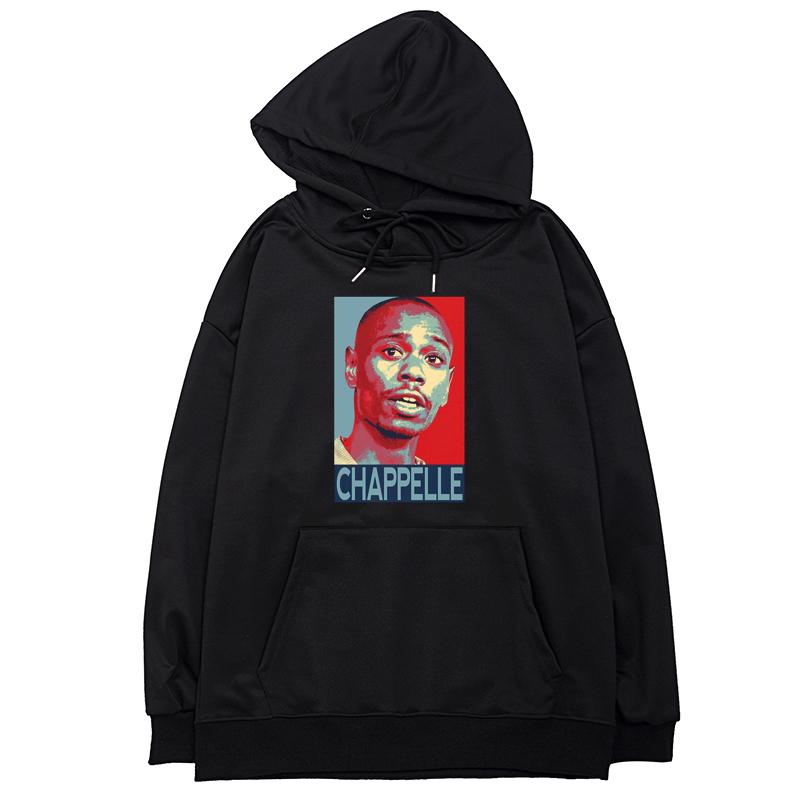 Chappelle Printed Black Autumn And Winter Hoodie Long-Sleeved Warm ...
