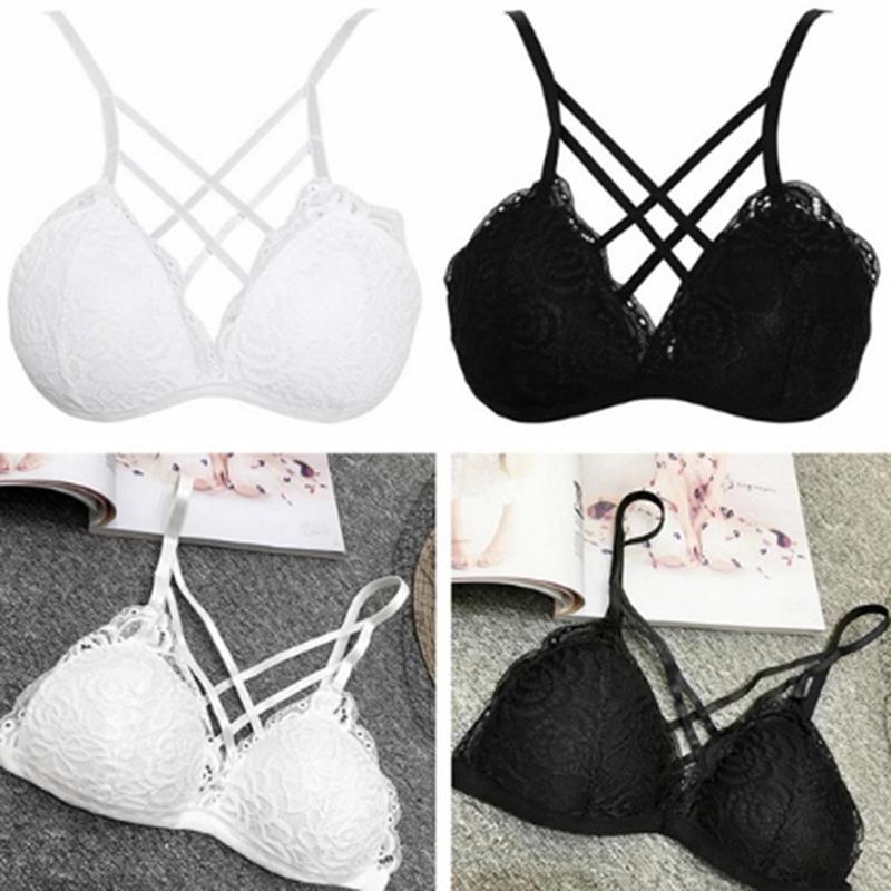 Buy Fashion Lace Sexy Wrapped Chest Straps Bra Unpadded Sleepwear Lace ...