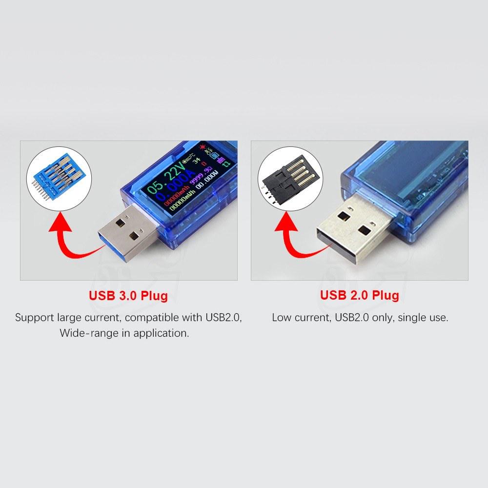 Buy USB3.0 Color LCD Display Voltage Current Power Battery Charge ...