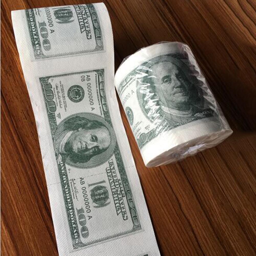 Buy 1 Roll $100 Hundred Us Dollar Bill Toilet Paper 3Layers Tissue ...