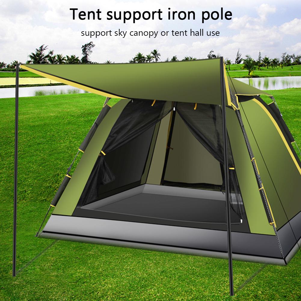 2m/6.6ft Tent Awning Pole Folding Zinc Plated Iron Tube Canopy Rod ...
