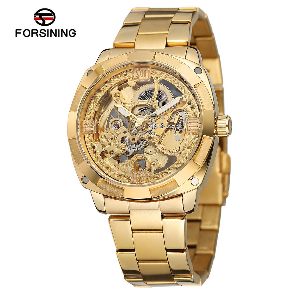 Buy (ZX)Hollow Waterproof Steel Belt Men's Watch Men's Watch Automatic ...
