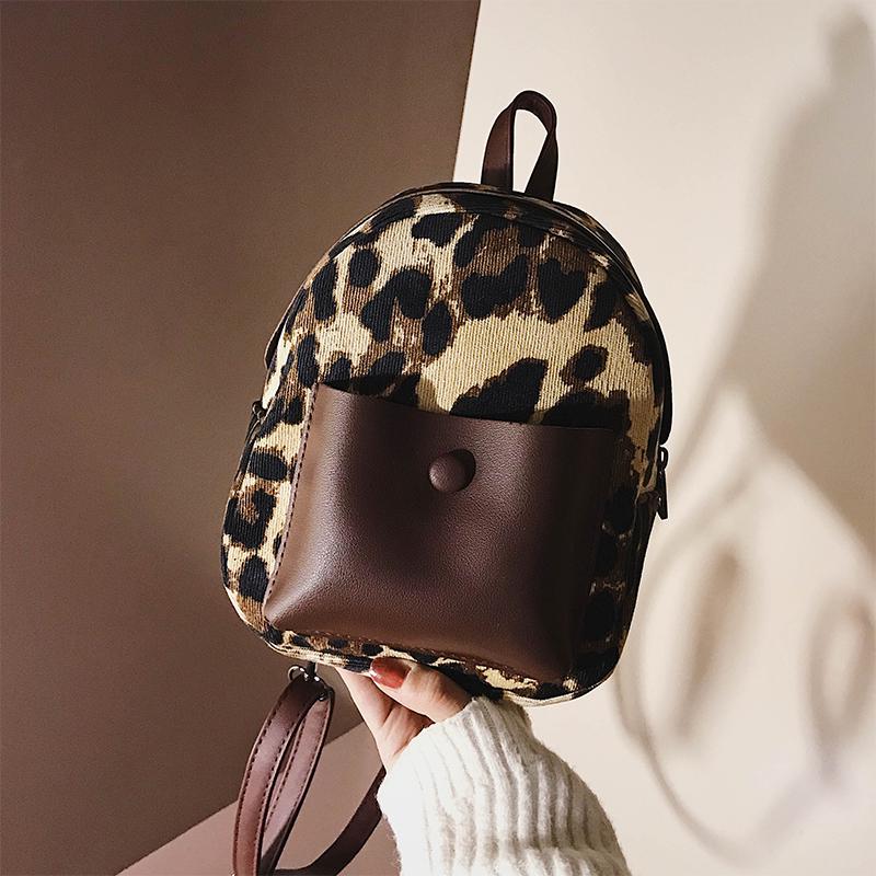 Buy Fashion Leopard Print Mini Backpacks Casual Shoulder Bag at ...