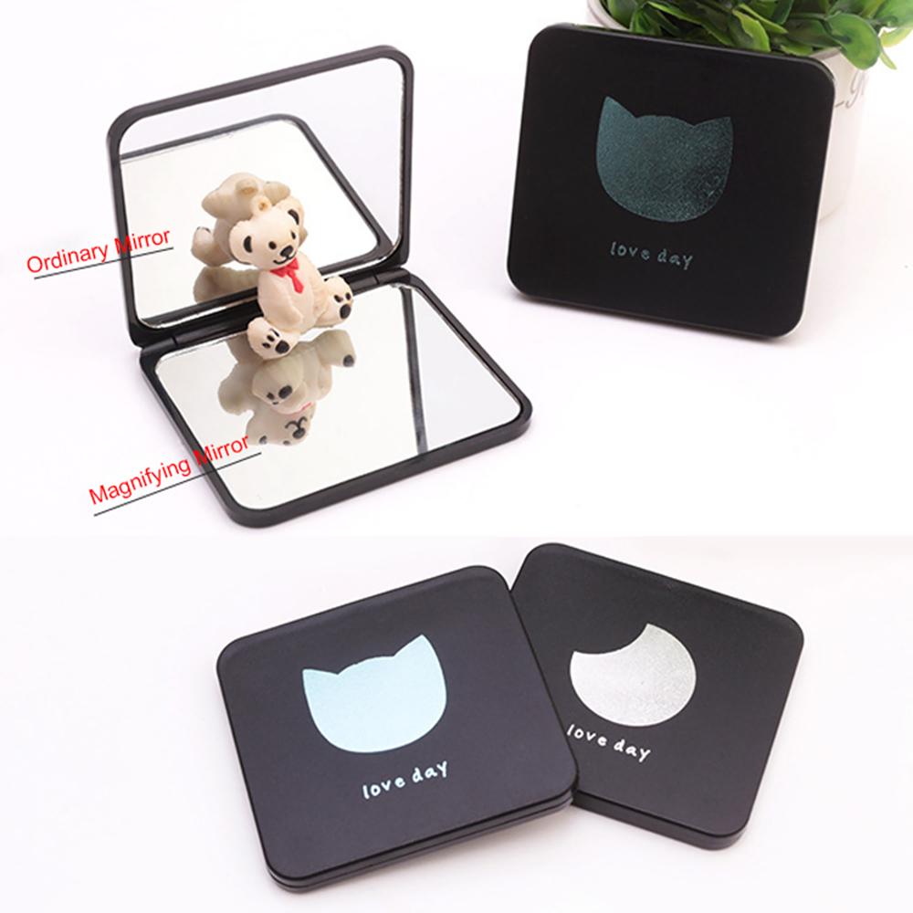 Buy Folding Compact Mirror Double-Sided Square Makeup For Travel 1Pc ...
