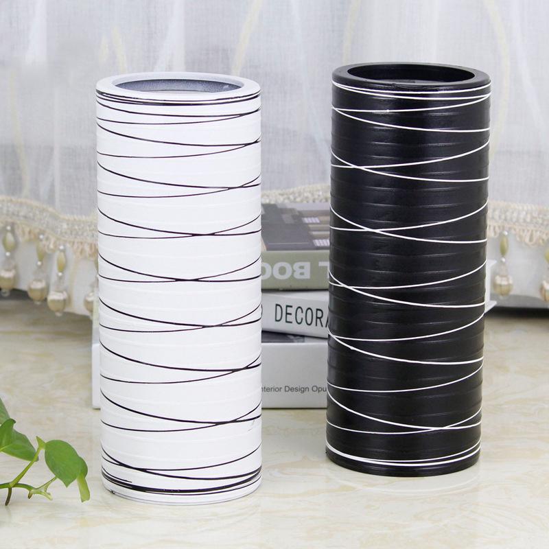 Buy Simple Modern Straight Flower Arrangement Craft Plastic Vase Home ...