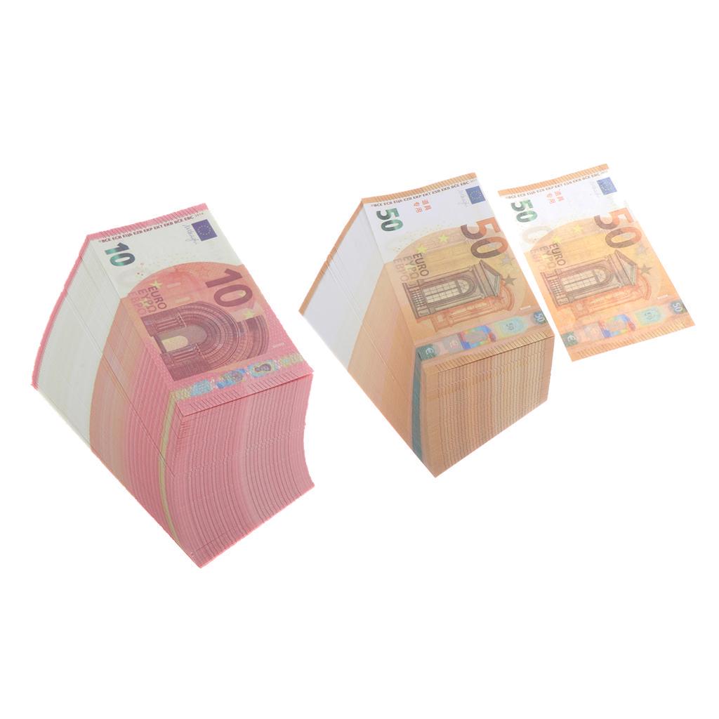 200pcs 50 and 10 Euro Props Play Fun Pretend Cash Prop Denomination ...