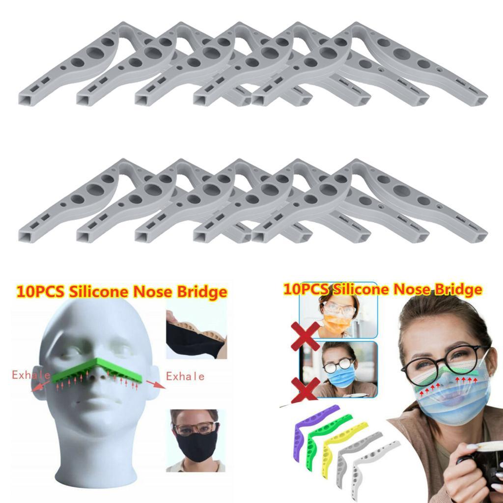 Buy 10PCS Silicone Nose Pads Bridges for Mask, Anti Fog Bridge Cushion ...