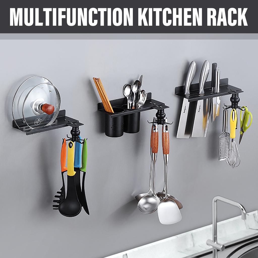 1Pcs 4 Types Black Stainless Steel Drilling Multifunction Wall Mounted ...