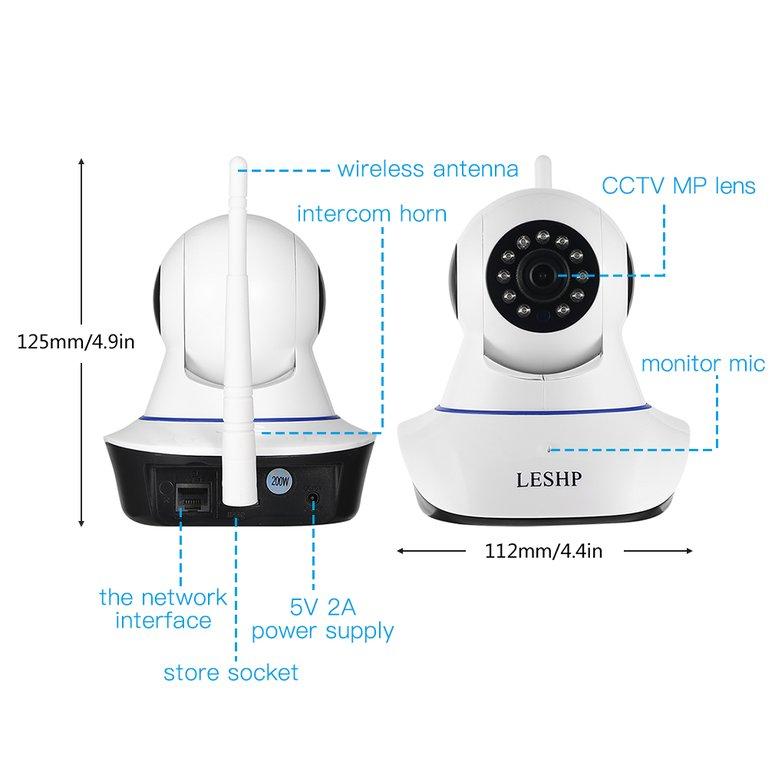 Leshp Indoor 1080P Wireless Network Ip Alarm Camera 2Mp 1920 X 1080 ...