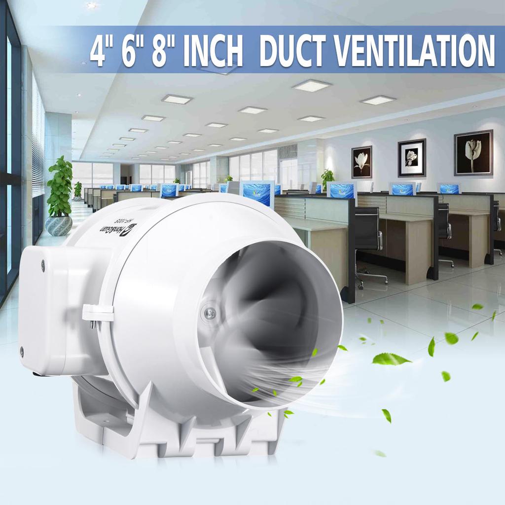 Buy 4" 6" 8" Inch Inline Duct Ventilation Plastic Fan W/ Speed ...