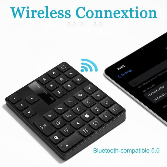 Buy 35 Keys Universal Drawing Numeric Keypad Ergonomic Small Bluetooth ...