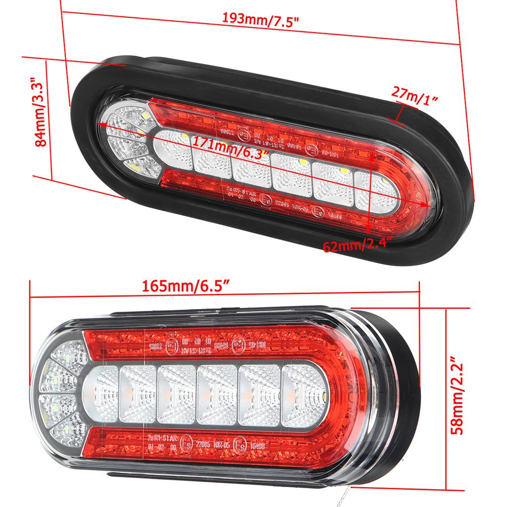 12V 24V LED Kamyon Fren Lambası Römork Arka Kuyruk Lambası Fren Stop Işık Akan Dönüş Sinyal ...
