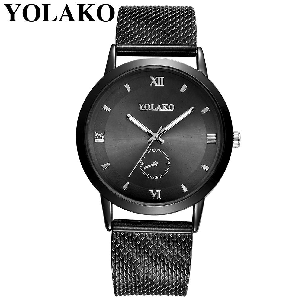 1PC YOLAKO Women's Casual Quartz Plastic Leather Band Analog Wrist ...