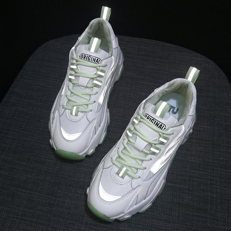 Buy Clunky Sneaker Platform Shoes, Reflective Casual Shoes Summer ...