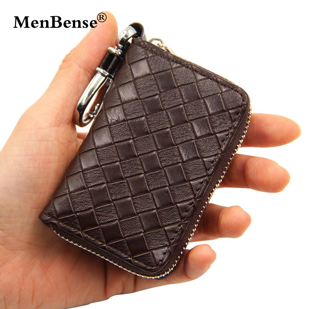 Buy Menbense Leather Wallet Male Car Key Bag Holder Keychain Pouch Key ...