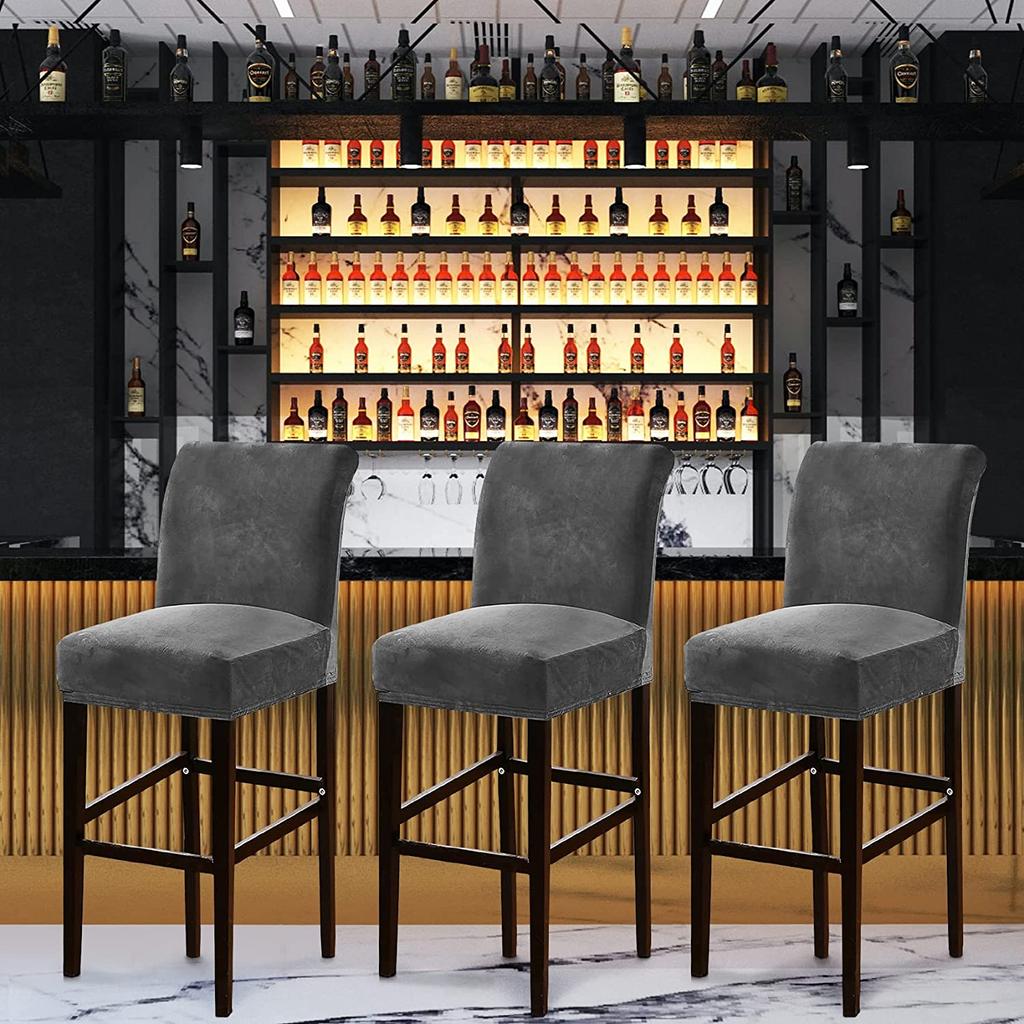 💰Kaufe Samt Stretch Bar Hocker Bezug Theke Hocker Pub Stuhl Sofabezug ...