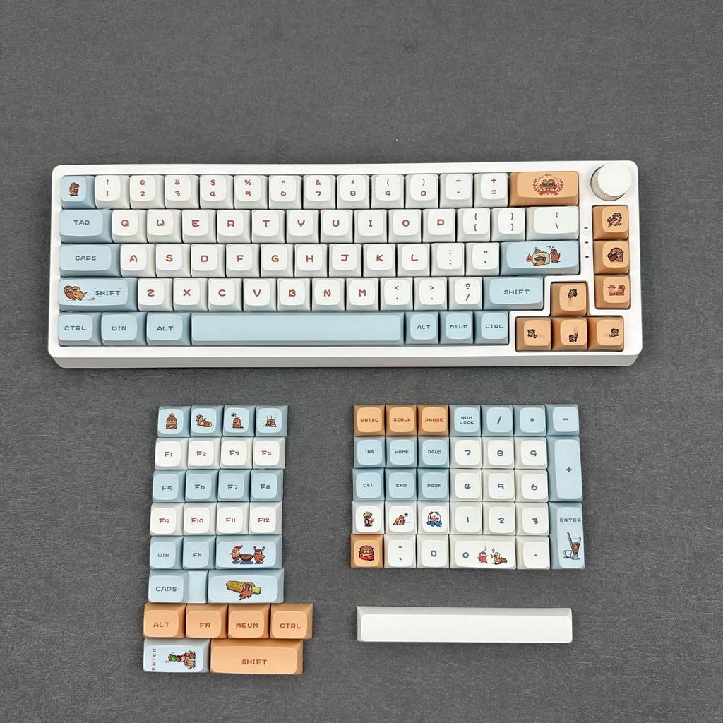 127 Keys Otter XDA Profile Bubble Theme English PBT Keycaps For Cherry ...