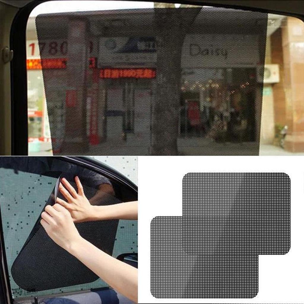 2Pcs Car Rear Window Side Sun Shade Cover Block Static Cling Visor ...