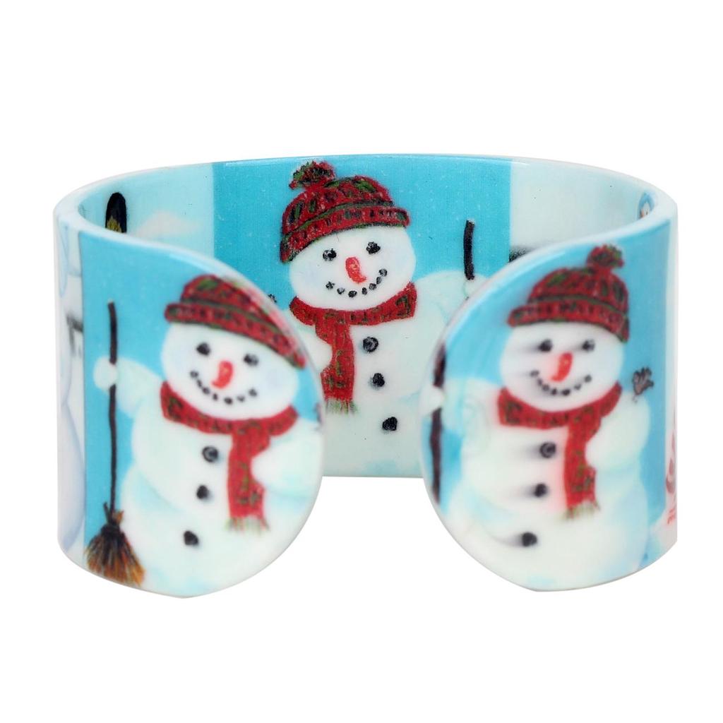Buy Acrylic Christmas Anime Sweep Snowman Bangles Bracelets Craft ...